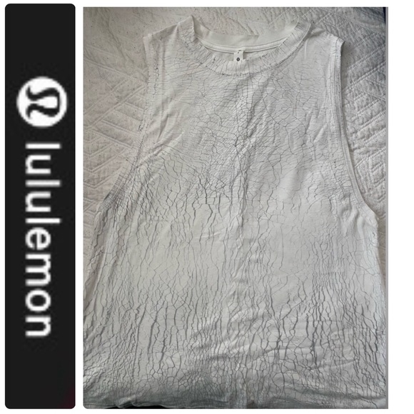 lululemon athletica | Tops | Lululemon White Marble Print Tank2 | Poshmark